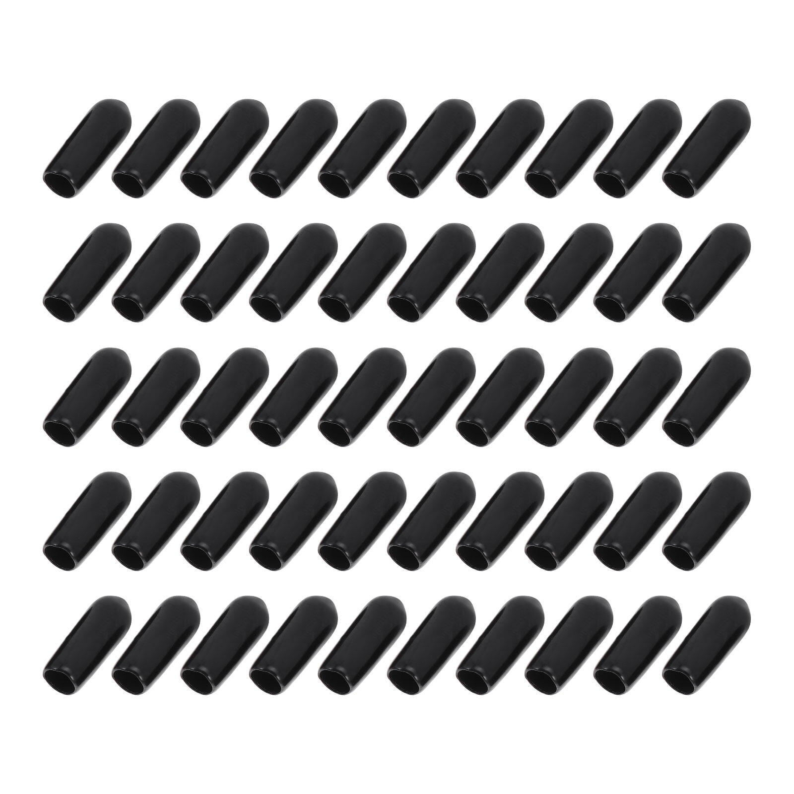 200 Pcs Round Cap Tubing Tip Tube End Caps Thread Protector Bumper ...