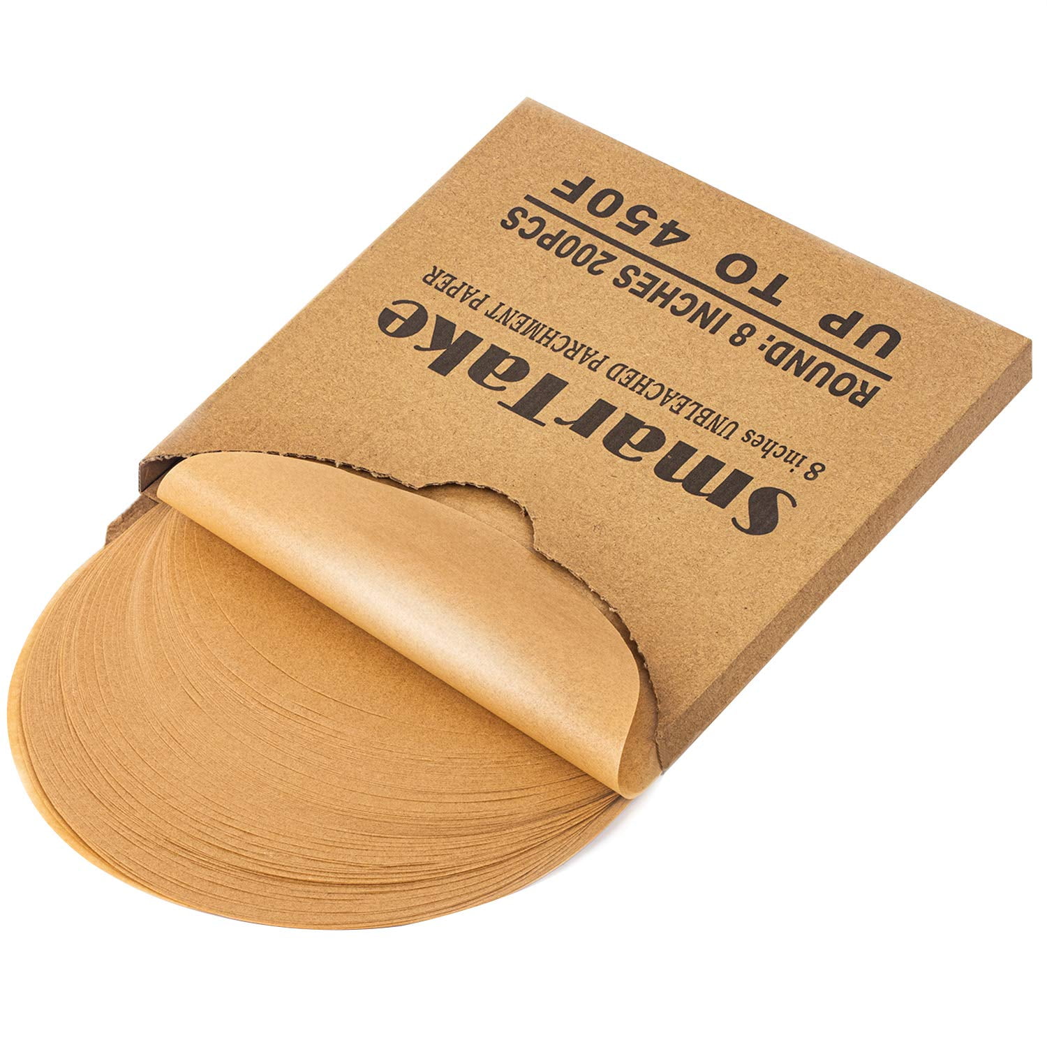 200 Pcs Round Unbleached Parchment Paper Baking Sheets, 8 Inches Precut ...