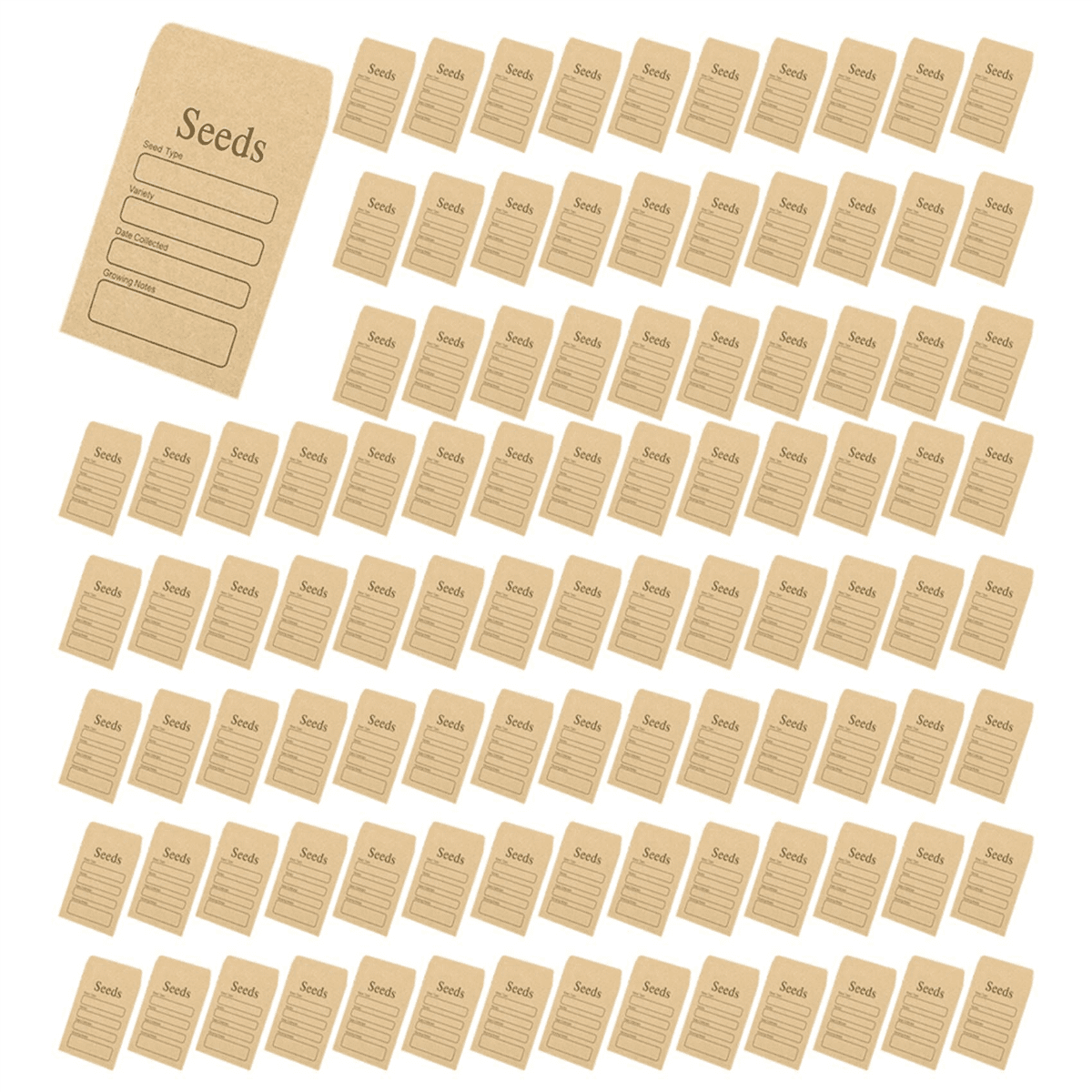 200 Pcs Seed Envelopes 3.54 X 2.36 Inch Brown Kraft Paper Packets ...