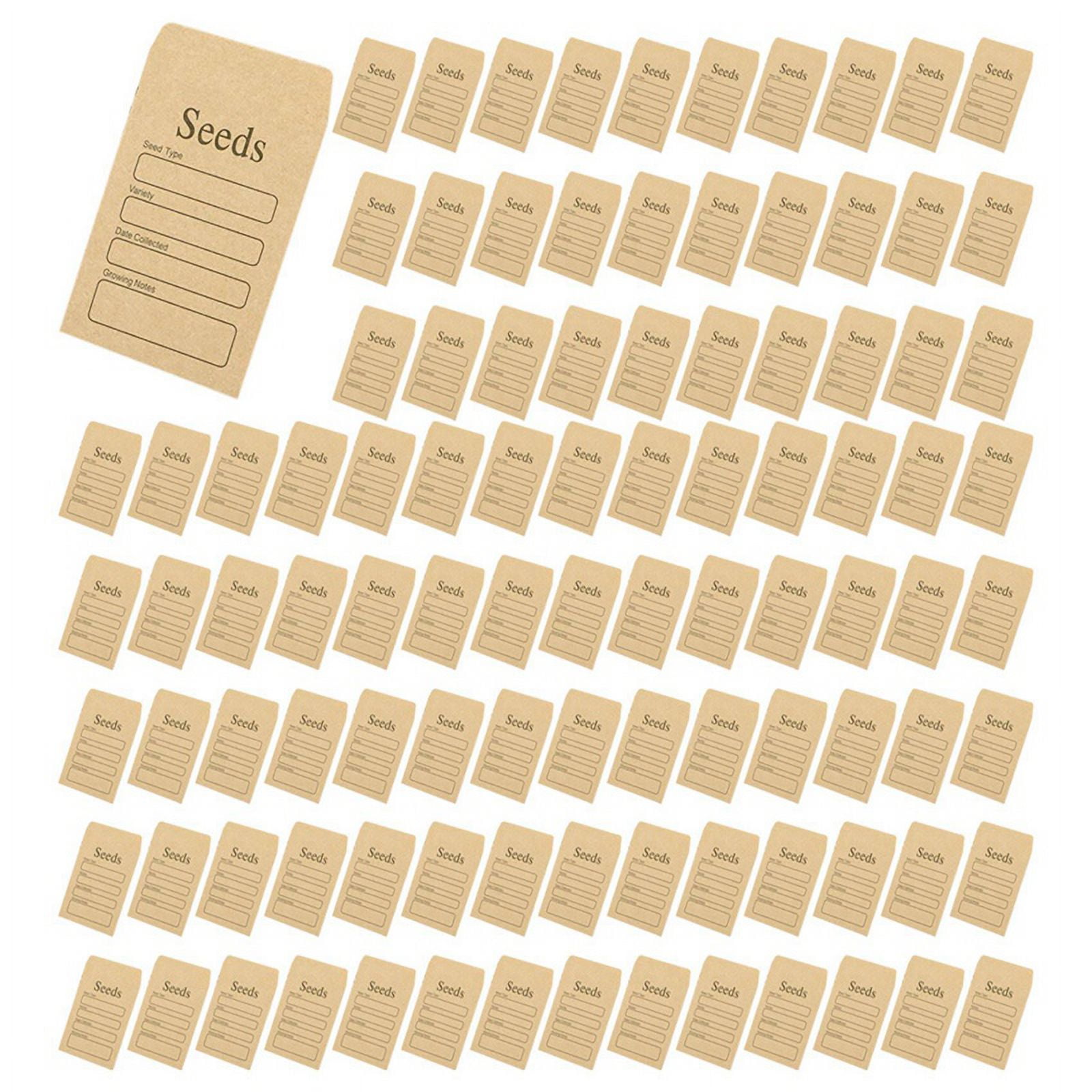 200 Pcs Seed Envelopes 3.54 X 2.36 Inch Brown Kraft Paper Packets ...