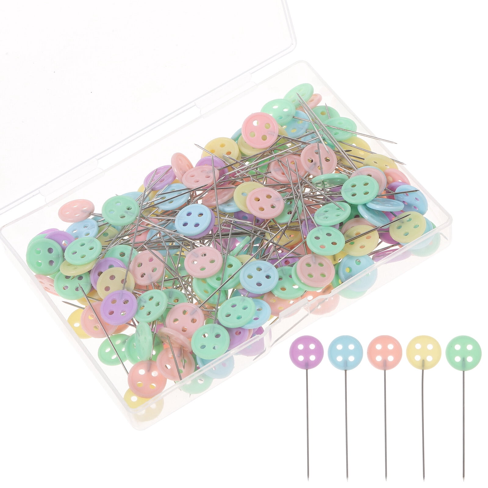 200 Pcs Sewing Pins Needles Heavy Duty Button Head Quilting - Walmart.com