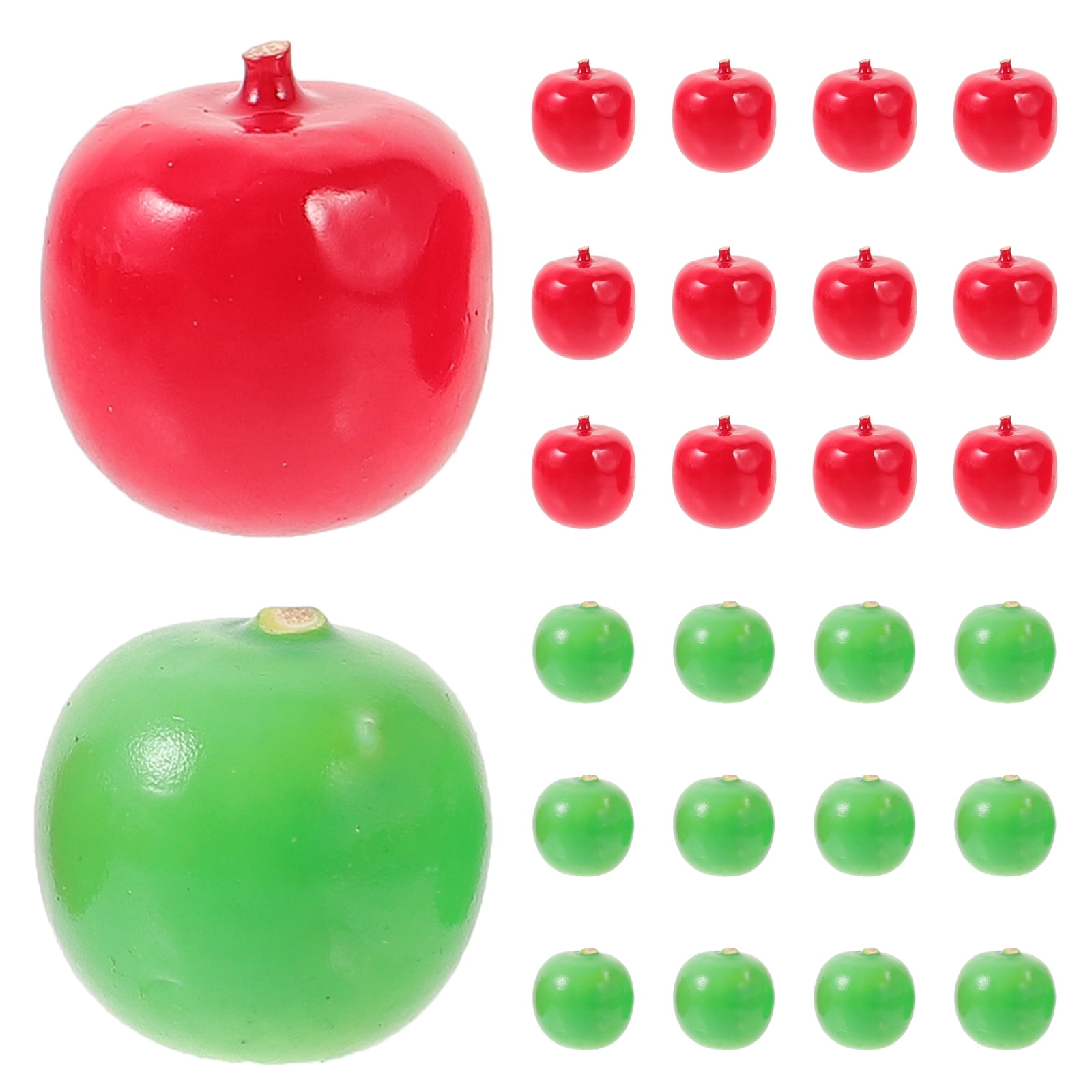 200 Pcs Simulation Green Apples Display Apples Model Fake Apples Xmas ...