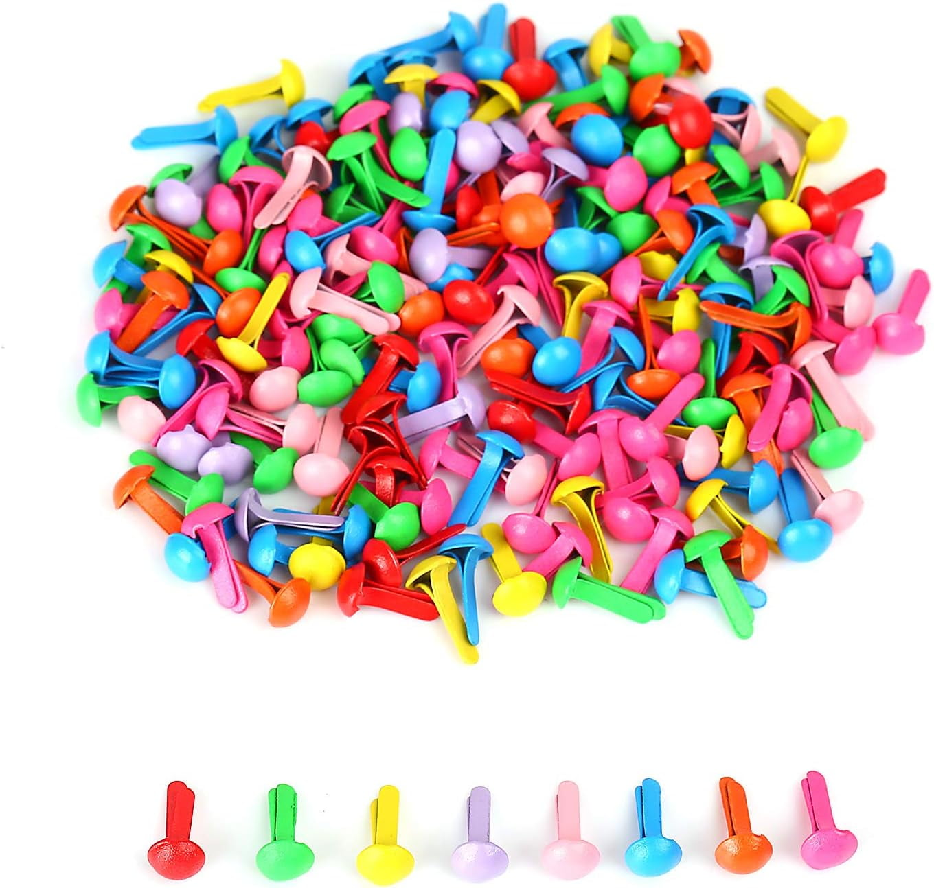 200 Pcs Split Pins Mini Brads Metal Brad Fasteners Split Pins Pastel, 4 ...