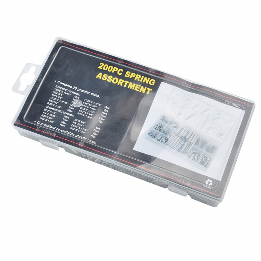 200 Pcs Sprung Galvanized Spring Tension Springs Resistance Springs ...