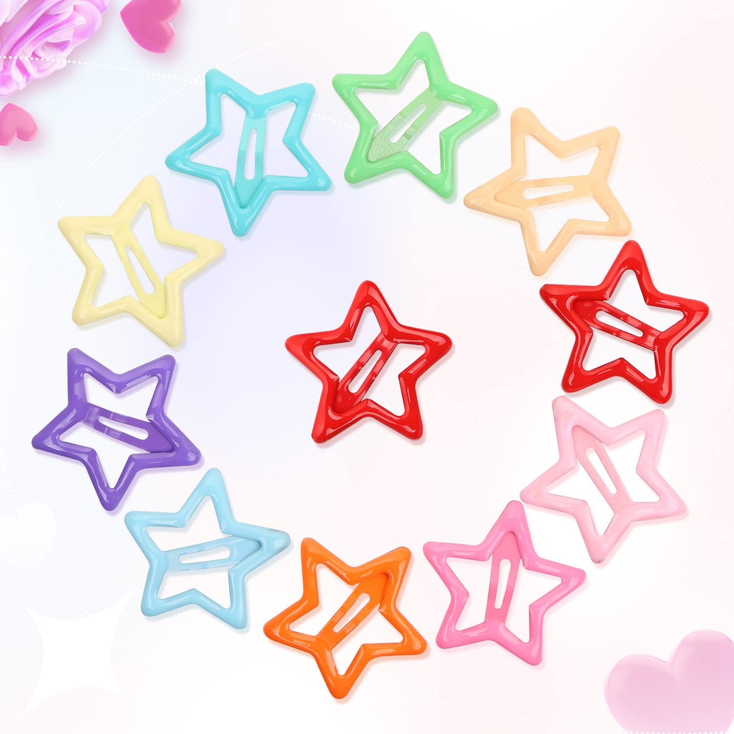 200 Pcs Star Hair Clips Trianu Hair Accessories for Women 1.18 inch ...