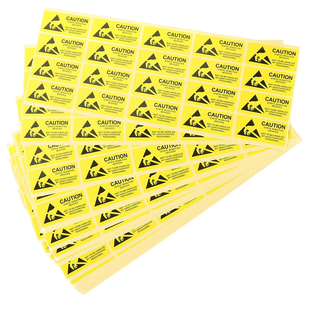 200 Pcs Static Sensitive Devices Stickers Adhesive Labels Media Bottle ...