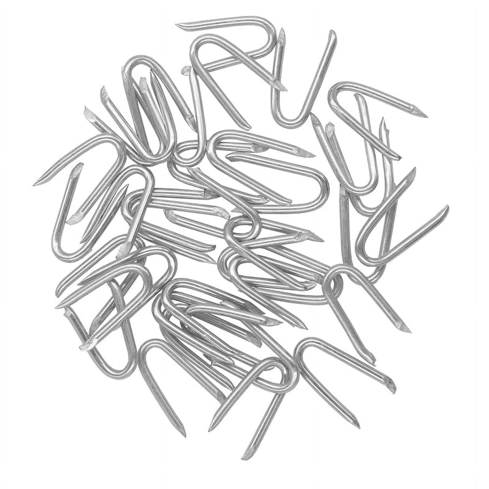 200 Pcs Steel Wire Fencing Staples ,U-Shaped Fasteners Nails for Wire ...