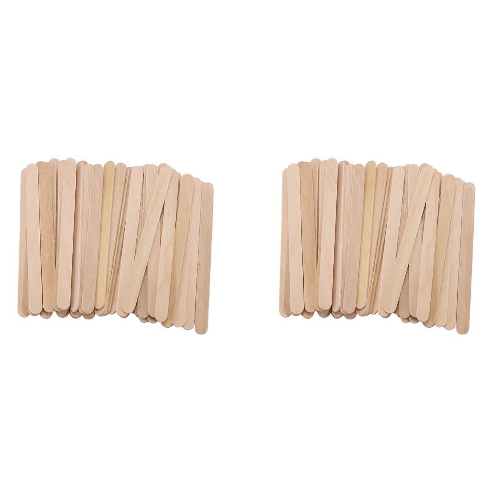 200 Pcs Sticks Ice Cream Sticks Wooden Popsicle Sticks 114MM Length ...