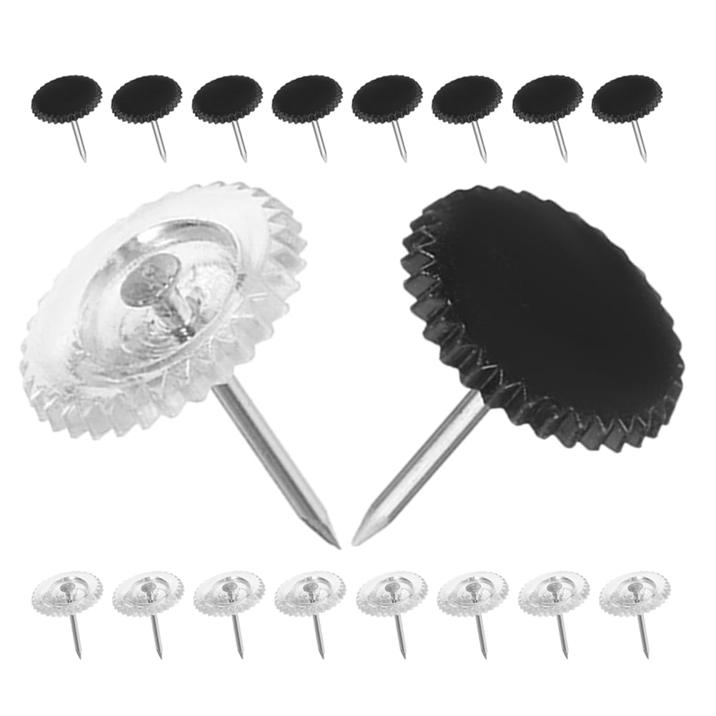 200 Pcs Thumbtack Cork Board Message Board Tacks Transparent Push Pins ...