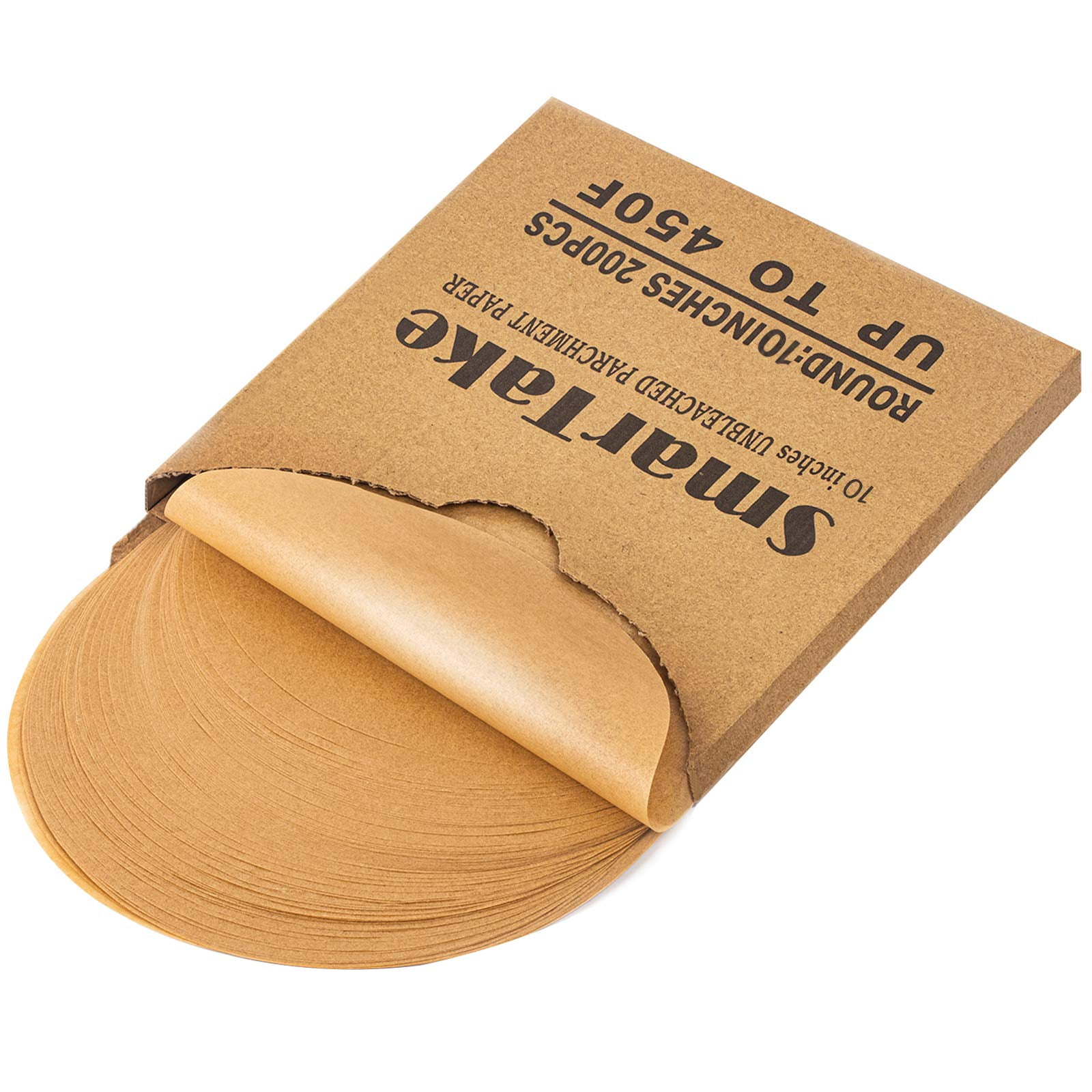 200 Pcs Unbleached Parchment Paper Baking Sheets Round, 10 Inches Non ...