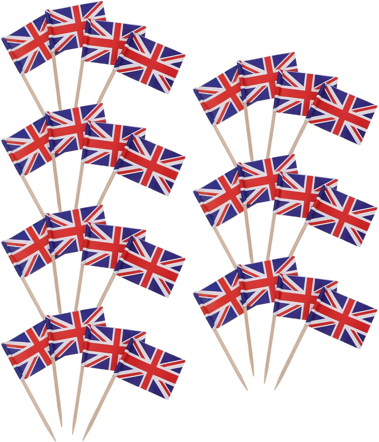 200 Pcs United Kingdom Flag British Toothpick Flags Small Mini Stick ...