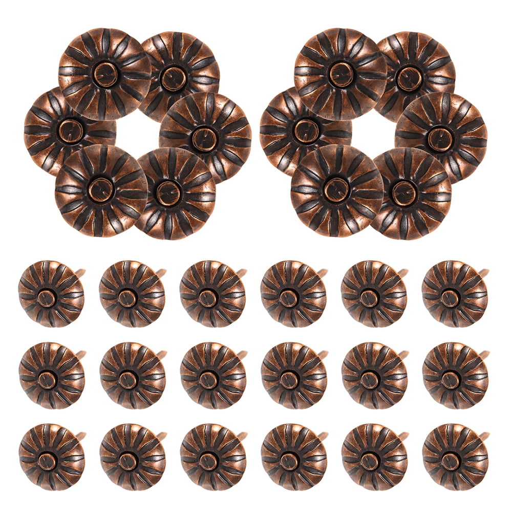 200 Pcs Vintage Upholstery Tacks for Furniture Carpet Sofa Flower Nails ...