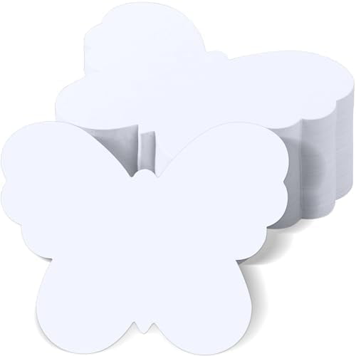 200 Pcs White Butterfly Cutouts 4 Inch Paper Butterfly Shapes Die Cut ...