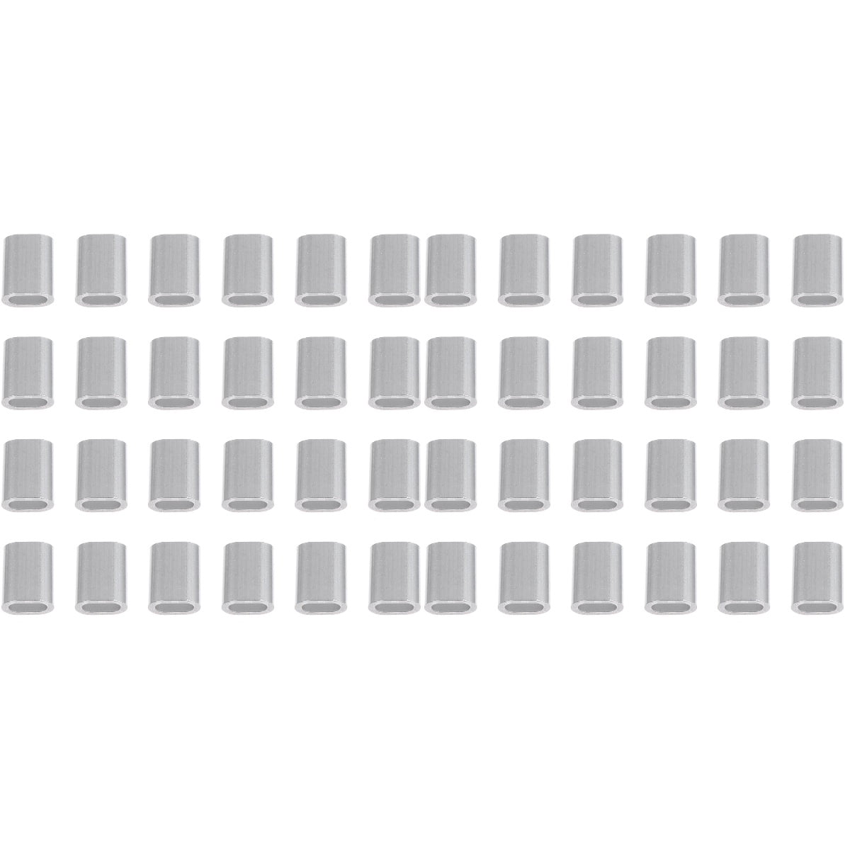 200 Pcs Wire Kit Stainless Steel Rope Chuck Cable Oval Flat Hole Sleeve ...