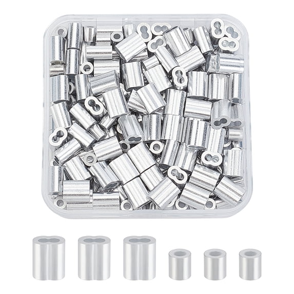 200 Pcs Wire Rope Sleeves Wire Rope Stop Sleeve 1/16'' Cable Ferrules ...