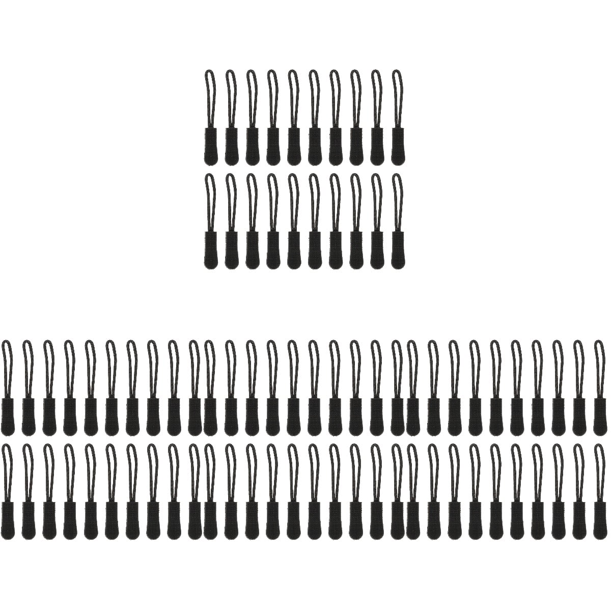 200 Pcs Zipper Drawstring DIY Garment Heads Pulls For Backpack ...