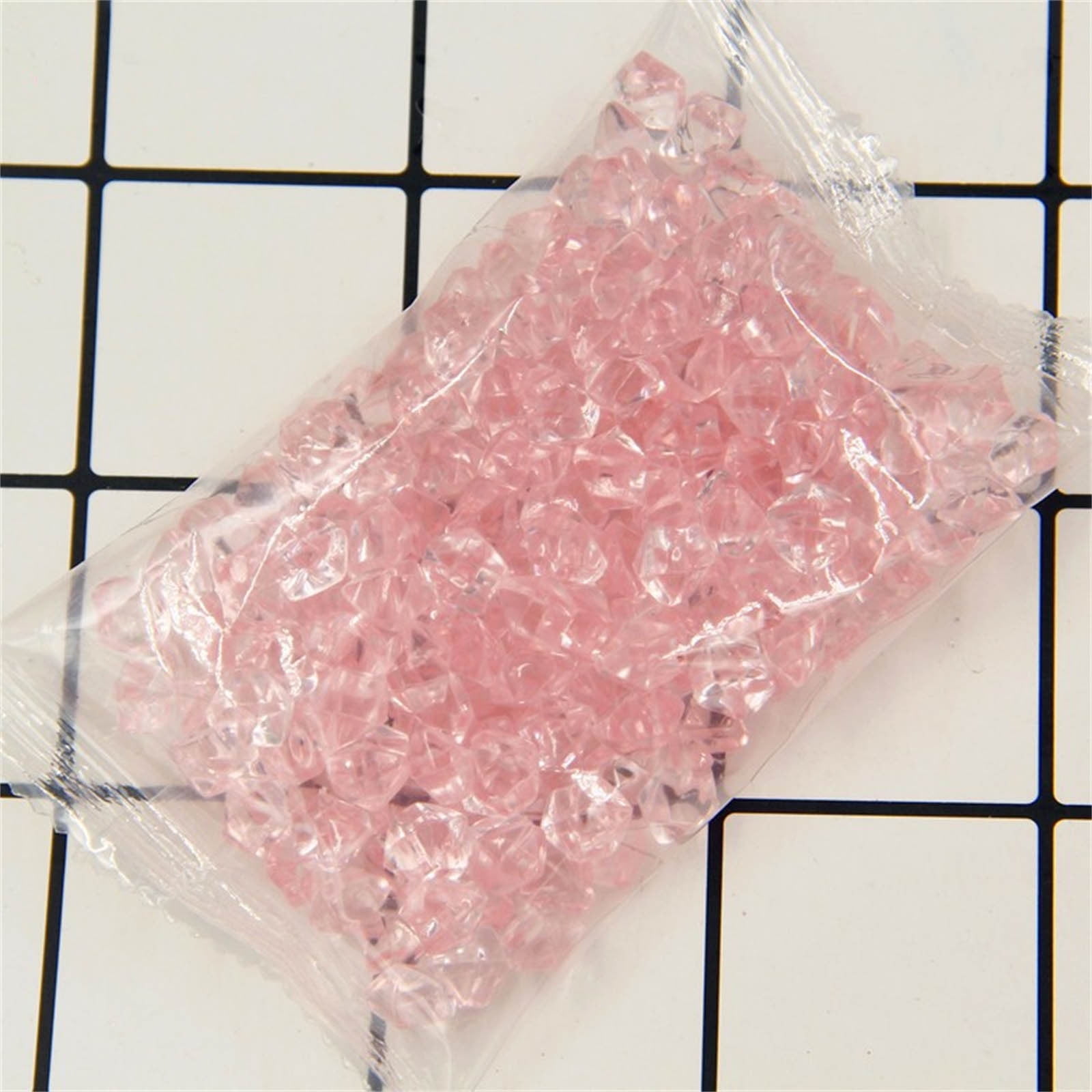 200-Piece Acrylic Fake Ice Cubes for Vase Fillers, Irregular Clear ...