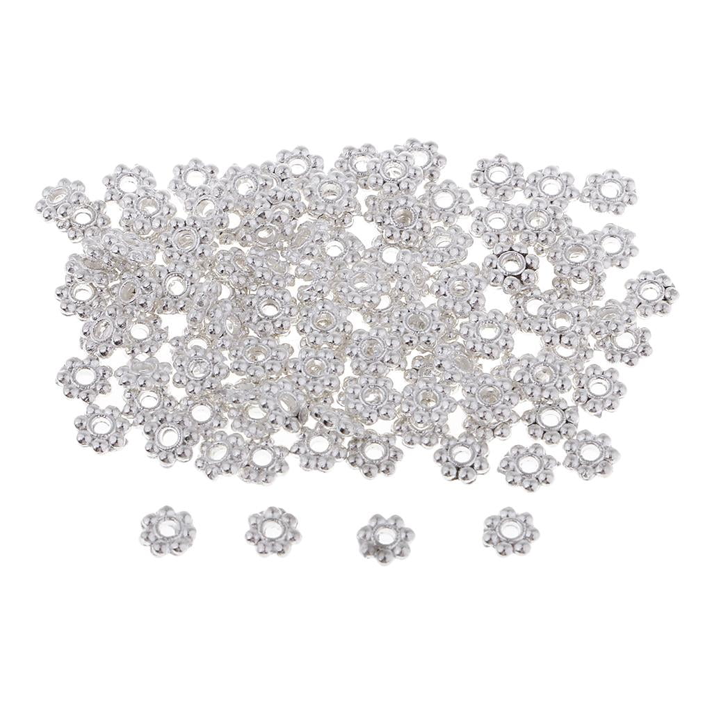 200 Piece Copper Daisy Flower Spacer Beads Loose Beads Jewelry Making ...