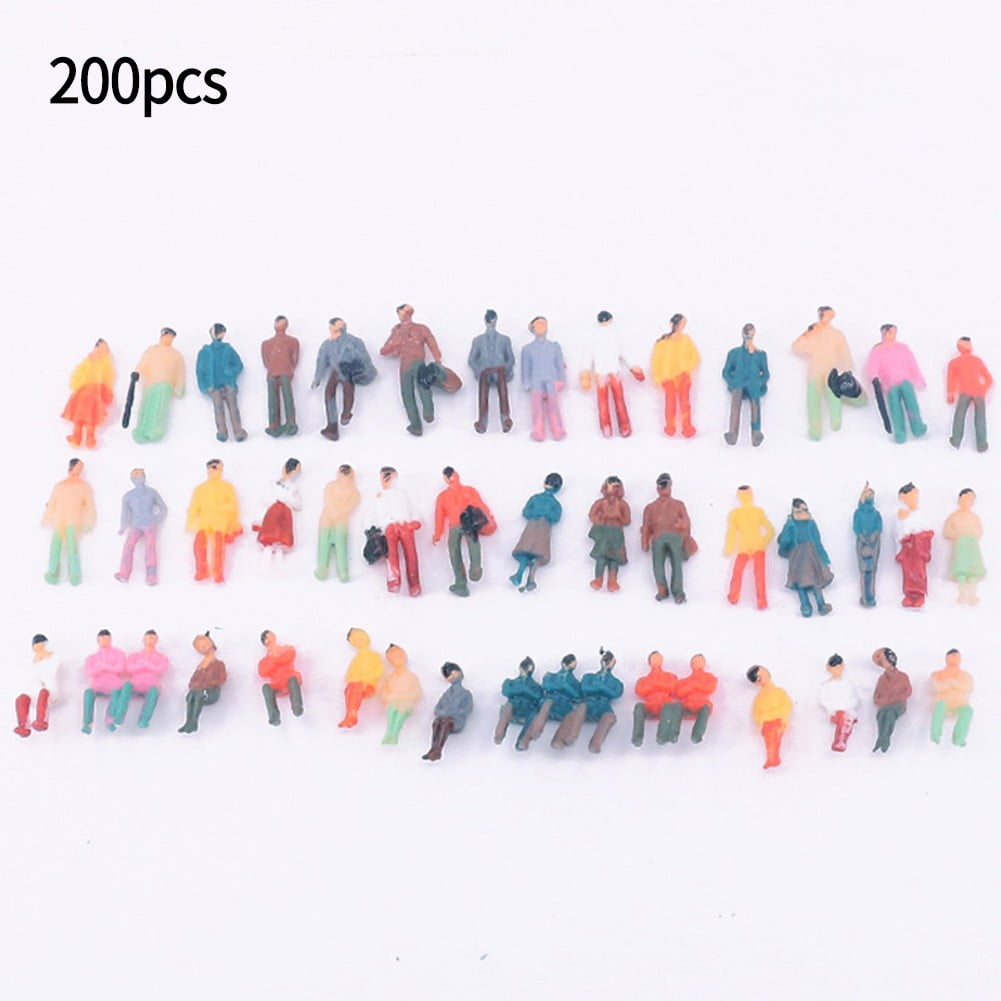 200 Piece Figures 1:87 Standing Two Seated Figures Model Building ...