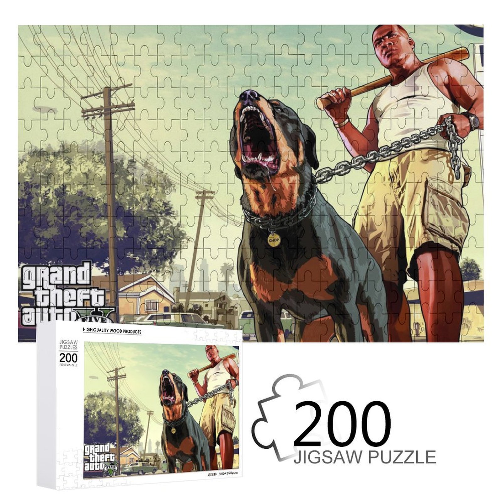 200 Piece Jigsaw Puzzle For Adults & Kids - Grand Theft Auto V Puzzle ...