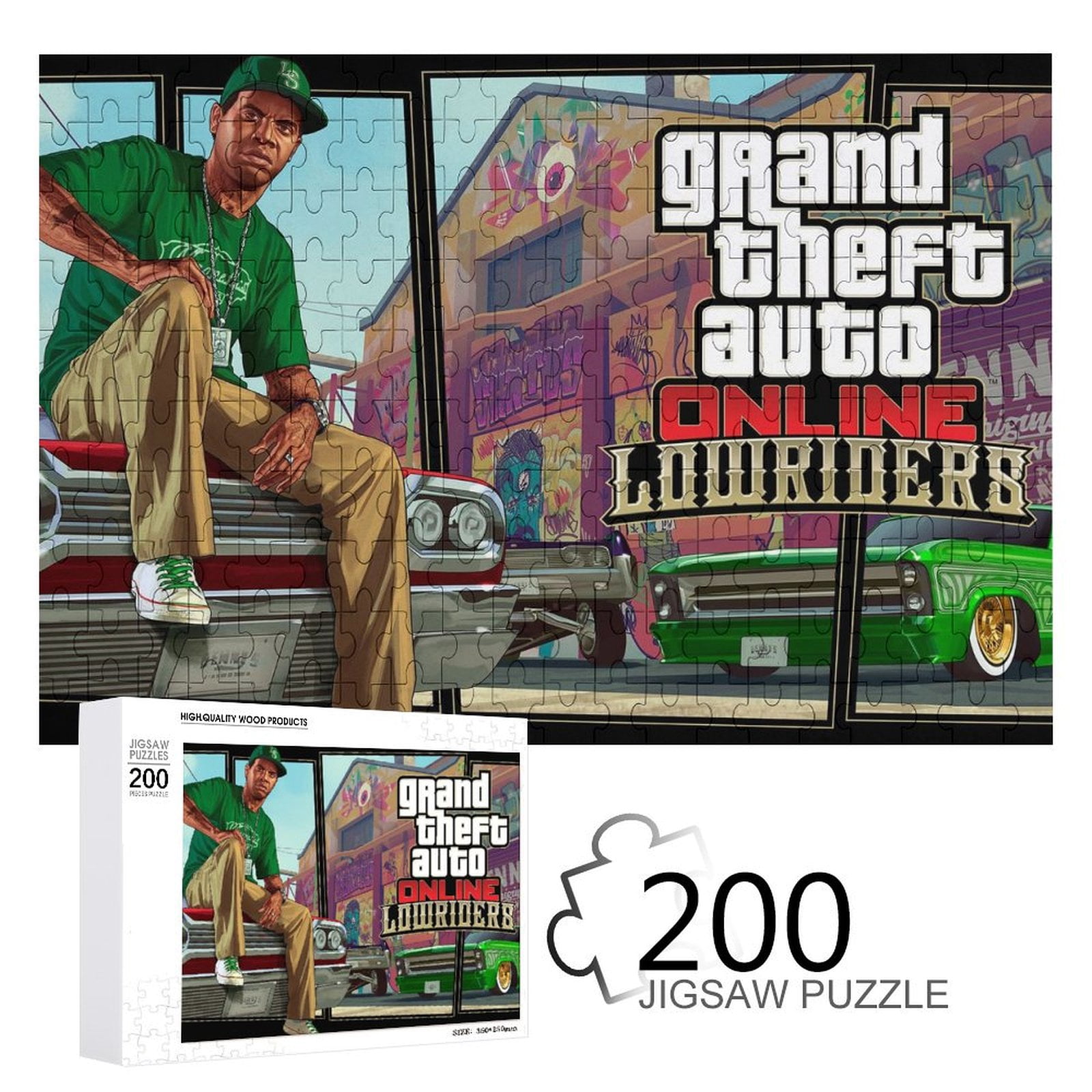 200 Piece Jigsaw Puzzle For Adults & Kids - Grand Theft Auto V Puzzle ...