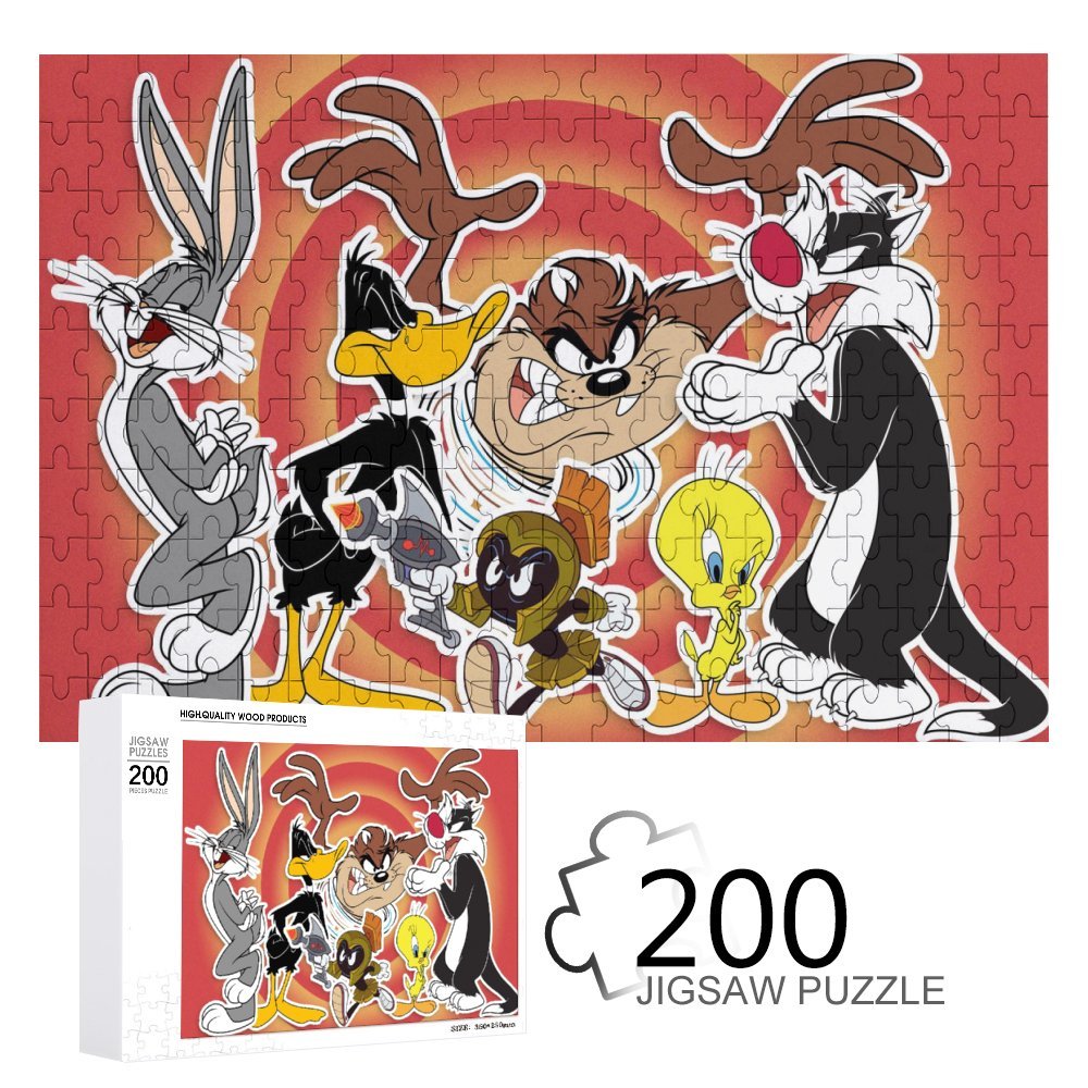200 Piece Jigsaw Puzzle For Adults & Kids - Looney Tunes Cartoons ...