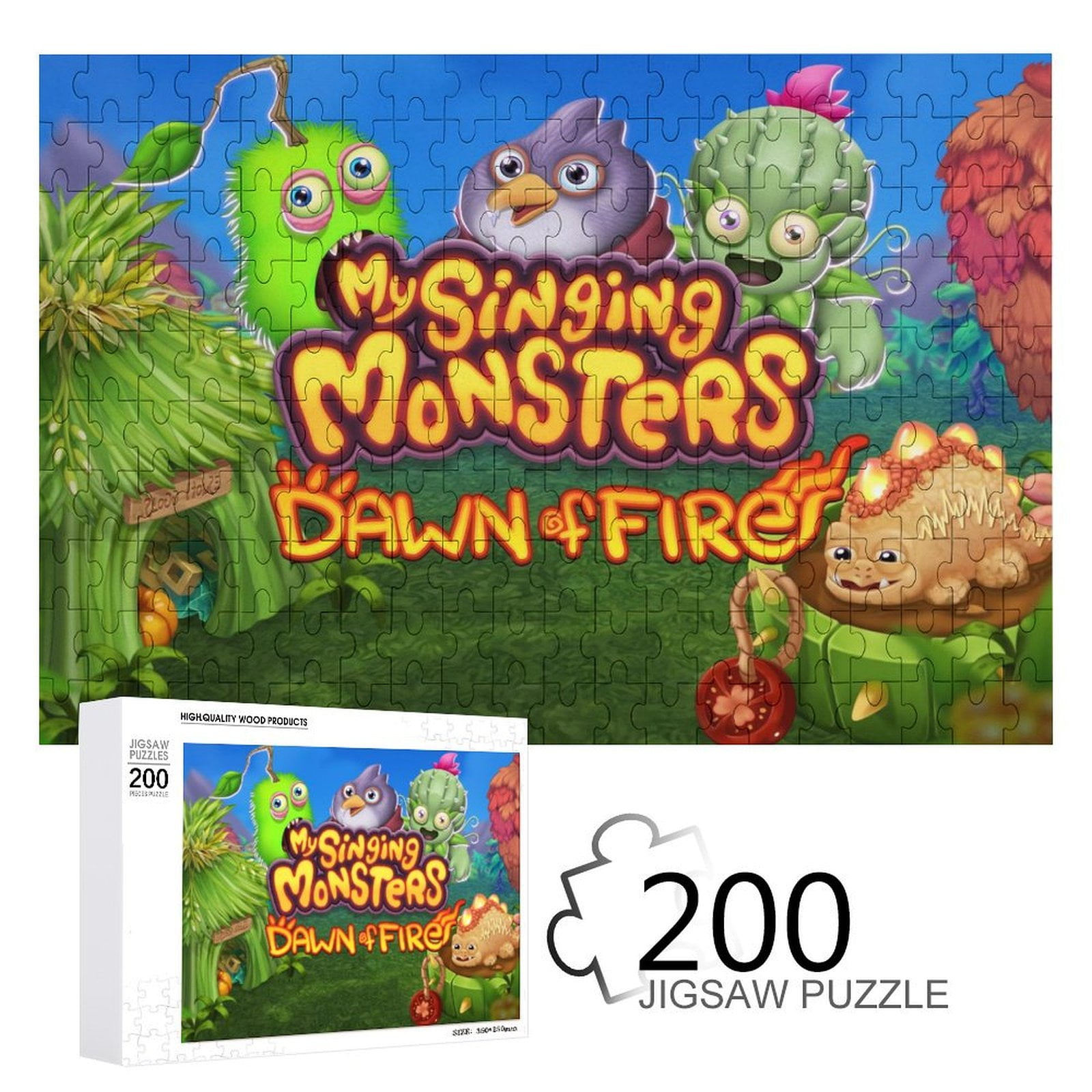 200 Piece Jigsaw Puzzle For Adults & Kids - My Singing Monsters Puzzle ...