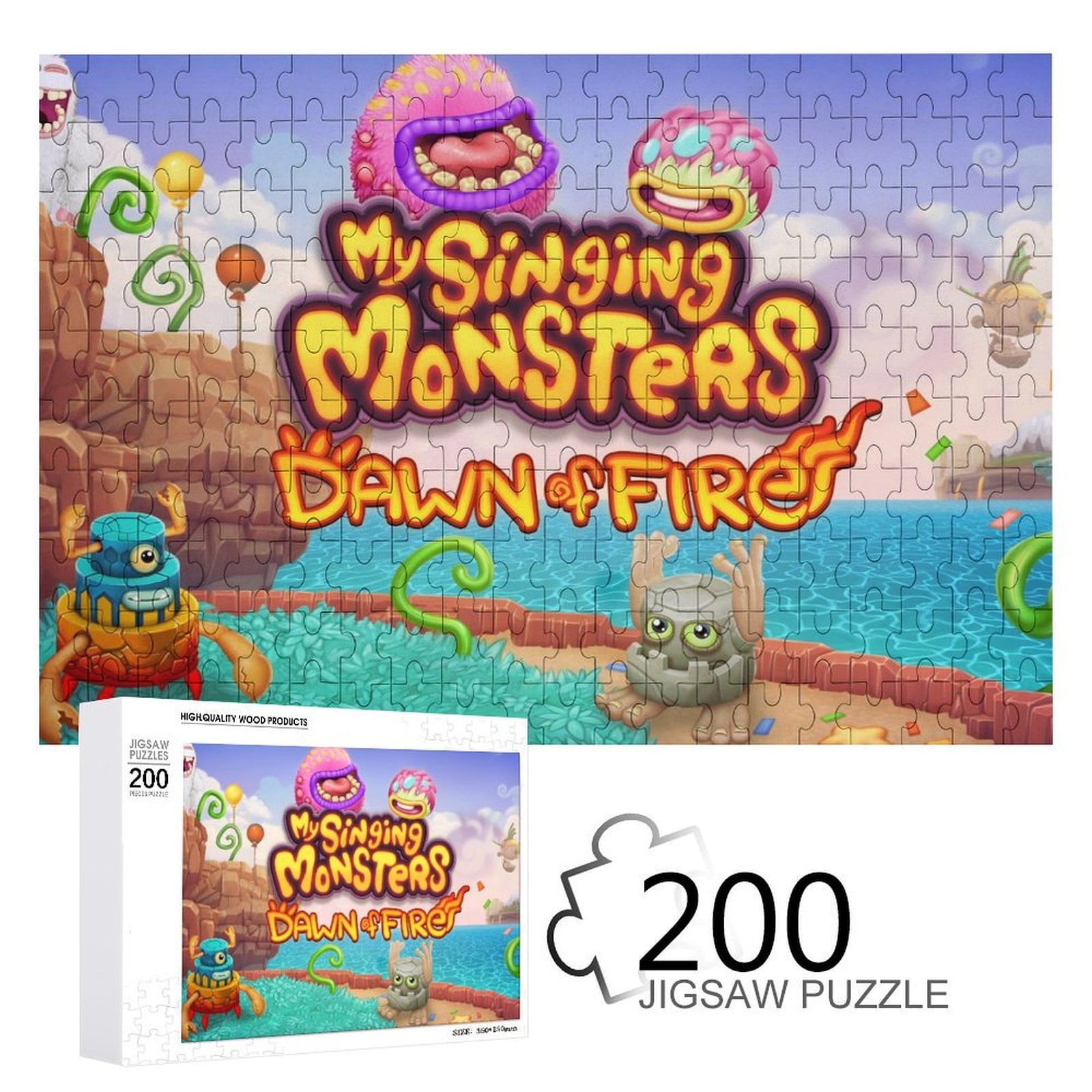 200 Piece Jigsaw Puzzle For Adults & Kids - My Singing Monsters Puzzle ...