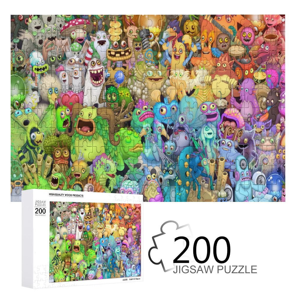 200 Piece Jigsaw Puzzle For Adults & Kids - My Singing Monsters Puzzle ...