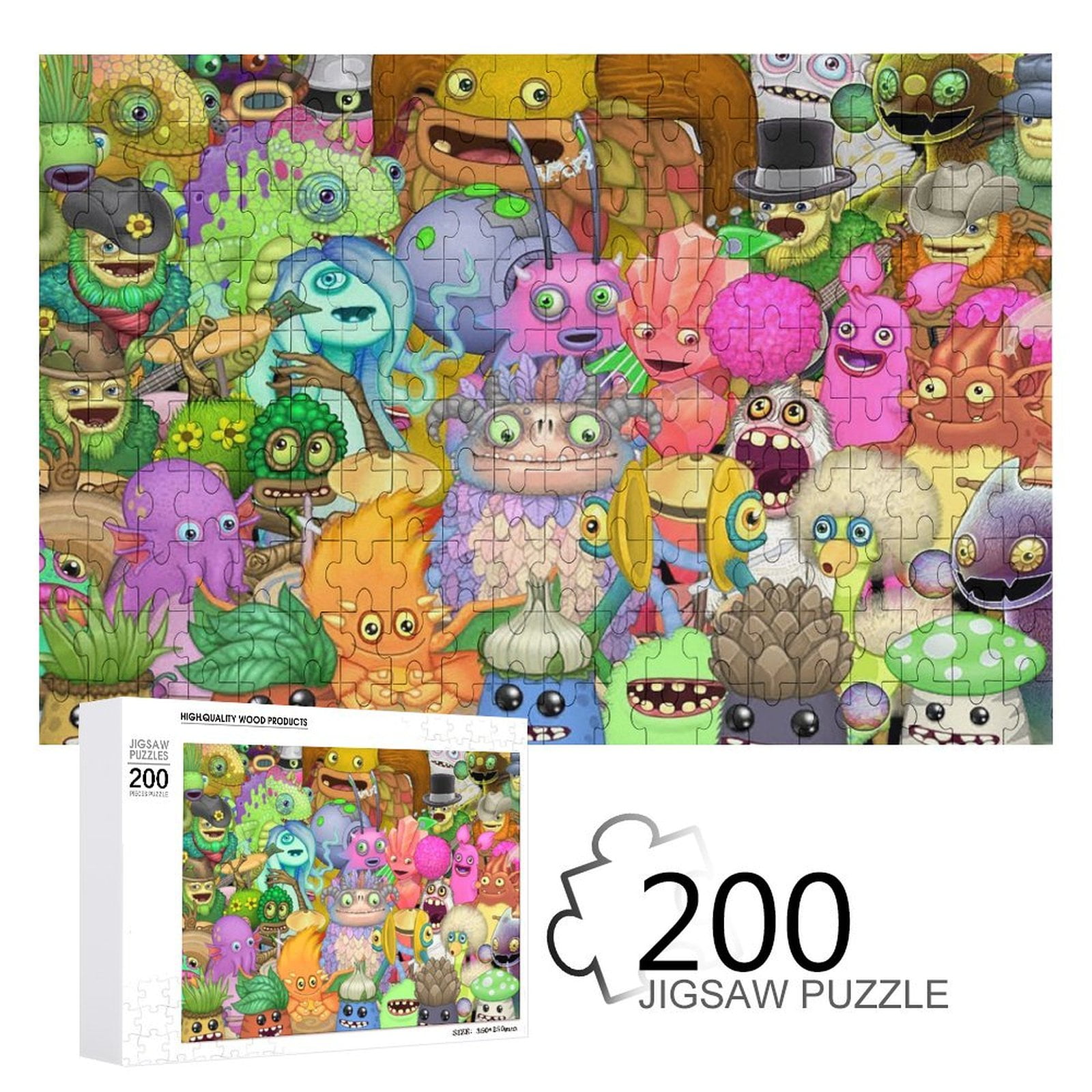 200 Piece Jigsaw Puzzle For Adults & Kids - My Singing Monsters Puzzle ...