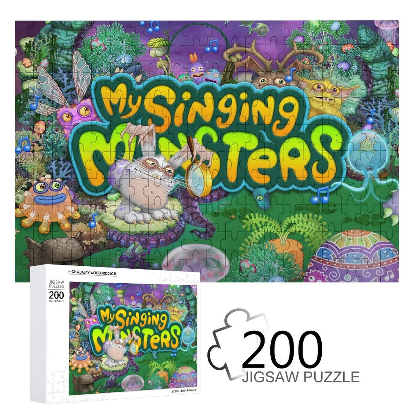 200 Piece Jigsaw Puzzle For Adults & Kids - My Singing Monsters Puzzle ...