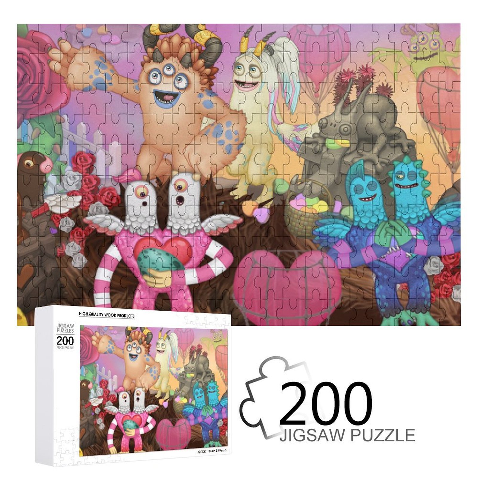 200 Piece Jigsaw Puzzle For Adults & Kids - My Singing Monsters Puzzle ...