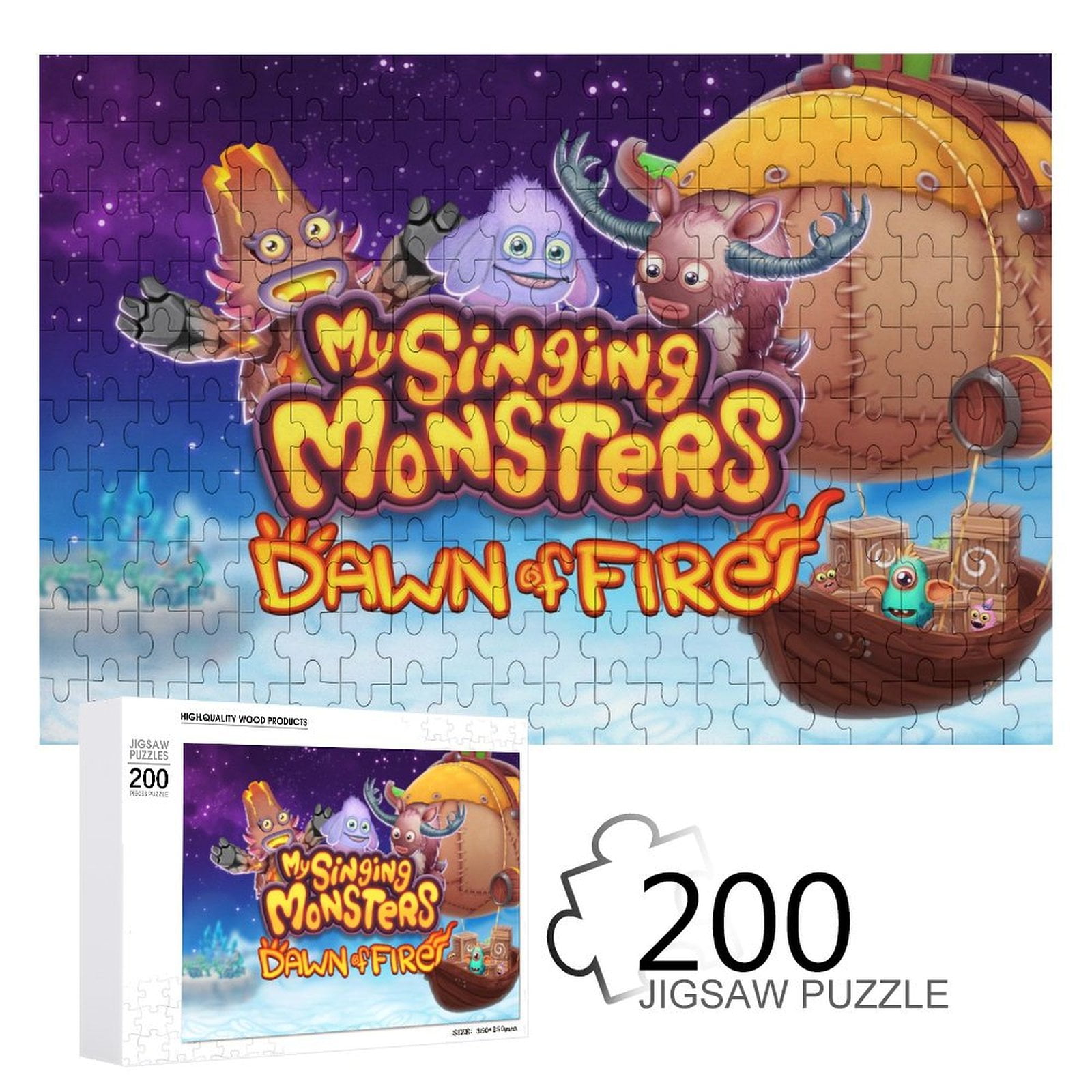 200 Piece Jigsaw Puzzle For Adults & Kids - My Singing Monsters Puzzle ...