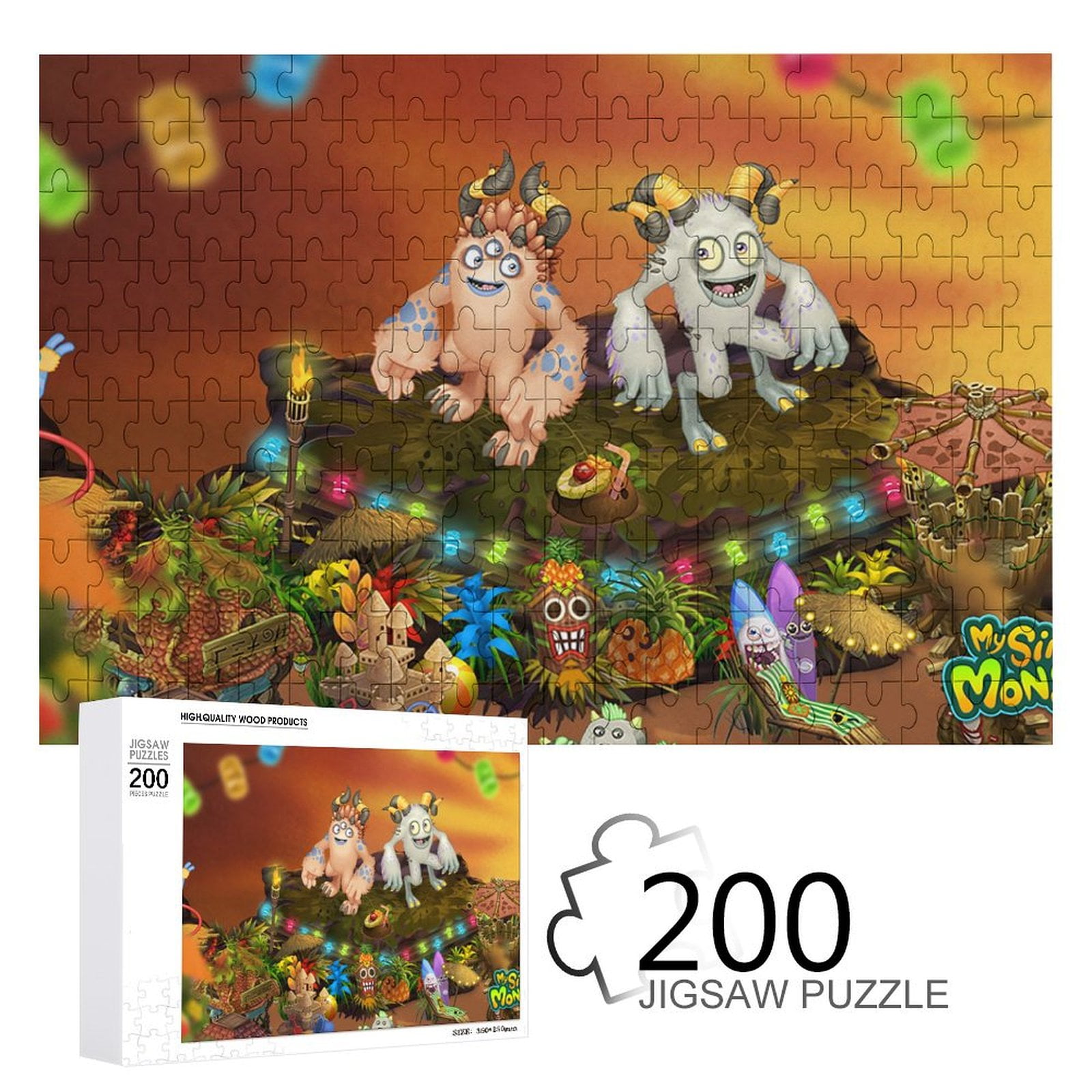 200 Piece Jigsaw Puzzle For Adults & Kids - My Singing Monsters Puzzle ...