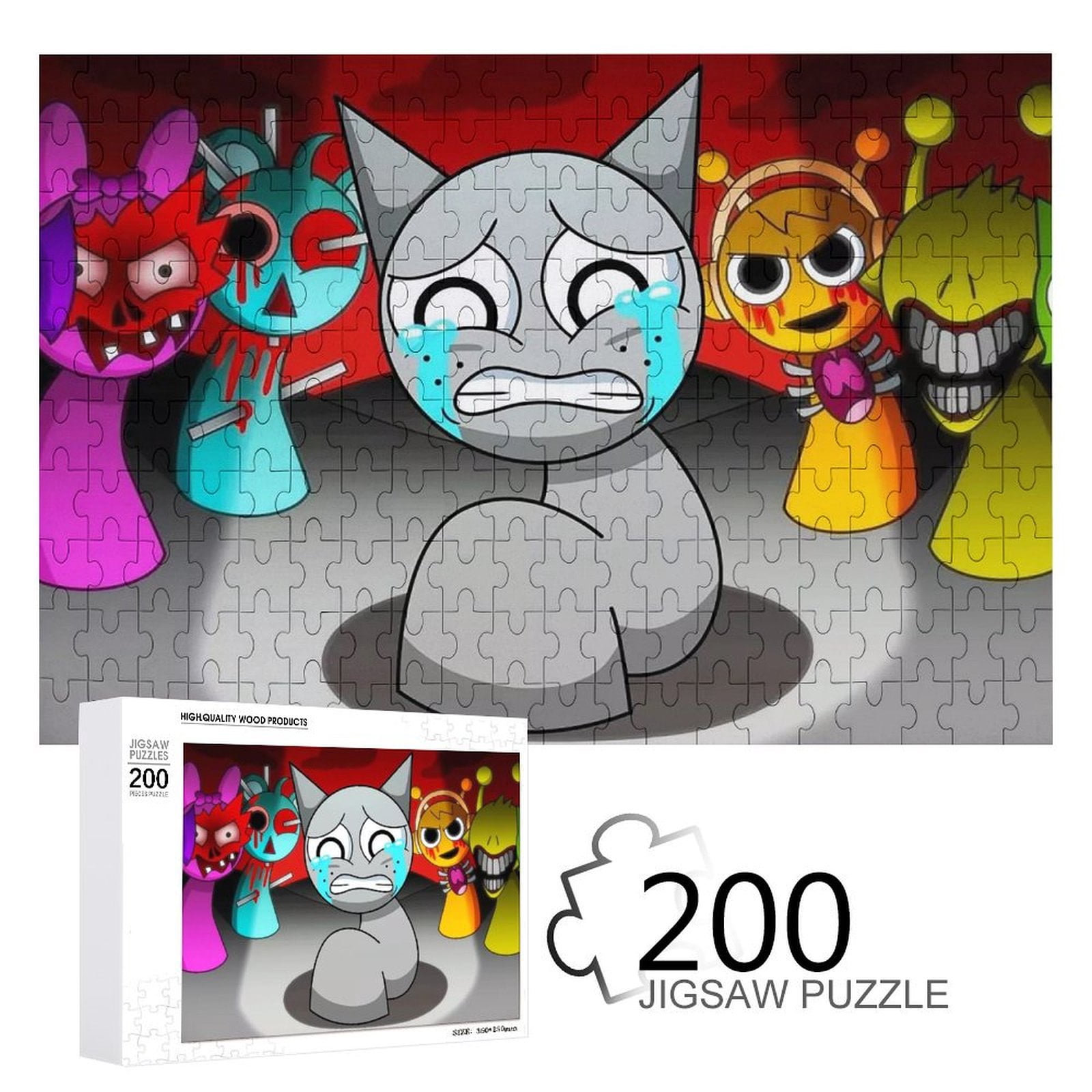 200 Piece Jigsaw Puzzle For Adults & Kids - Sprunki Puzzle For Boys ...