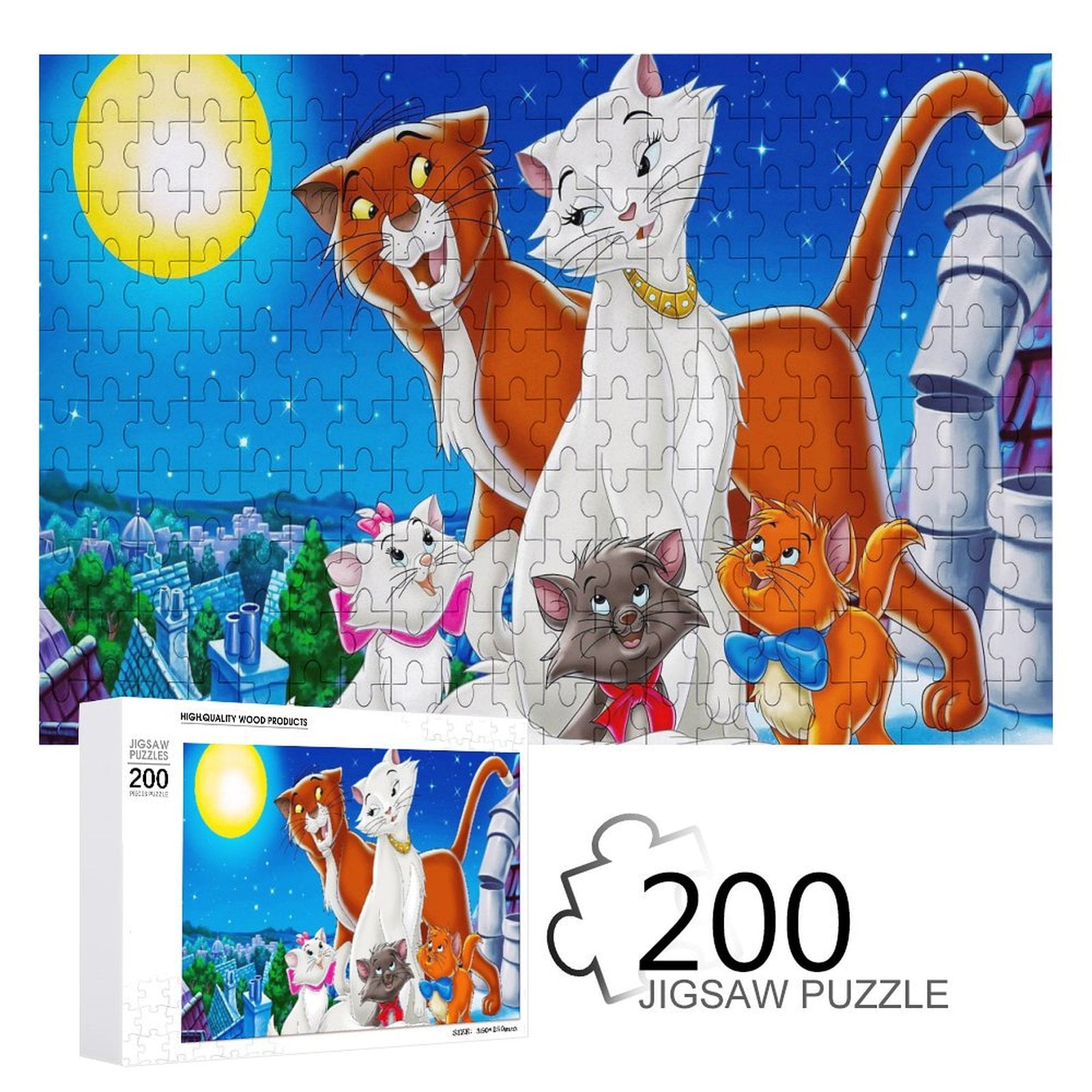 200 Piece Jigsaw Puzzle For Adults & Kids - The Aristocats Puzzle For ...