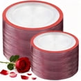 200-Piece Red Plastic Disposable Dinner and Dessert Plates Set – 10 ...
