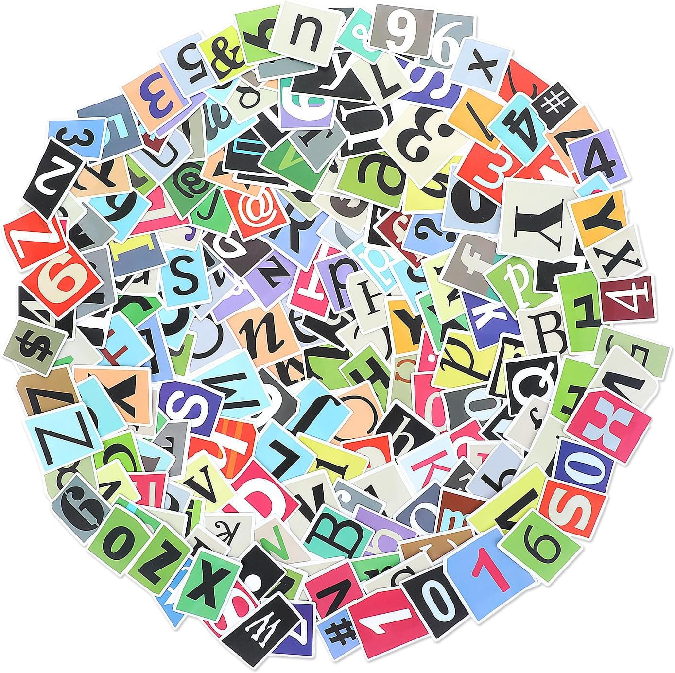 200 Piece Self Adhesive Alphabet Letter Stickers Alphabet Stickers ...