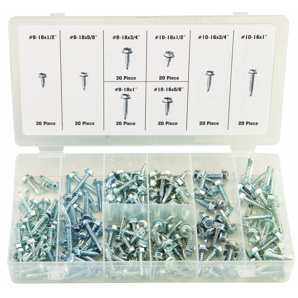 200 Piece Self-Drilling Screw Assortment - Walmart.com