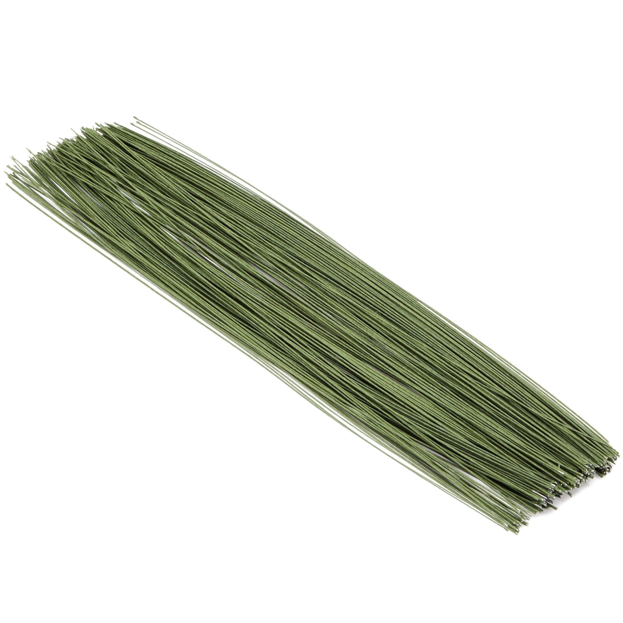 200 Pieces 19 Gauge Green Paper Wrapped Flower Wire Stem for ...