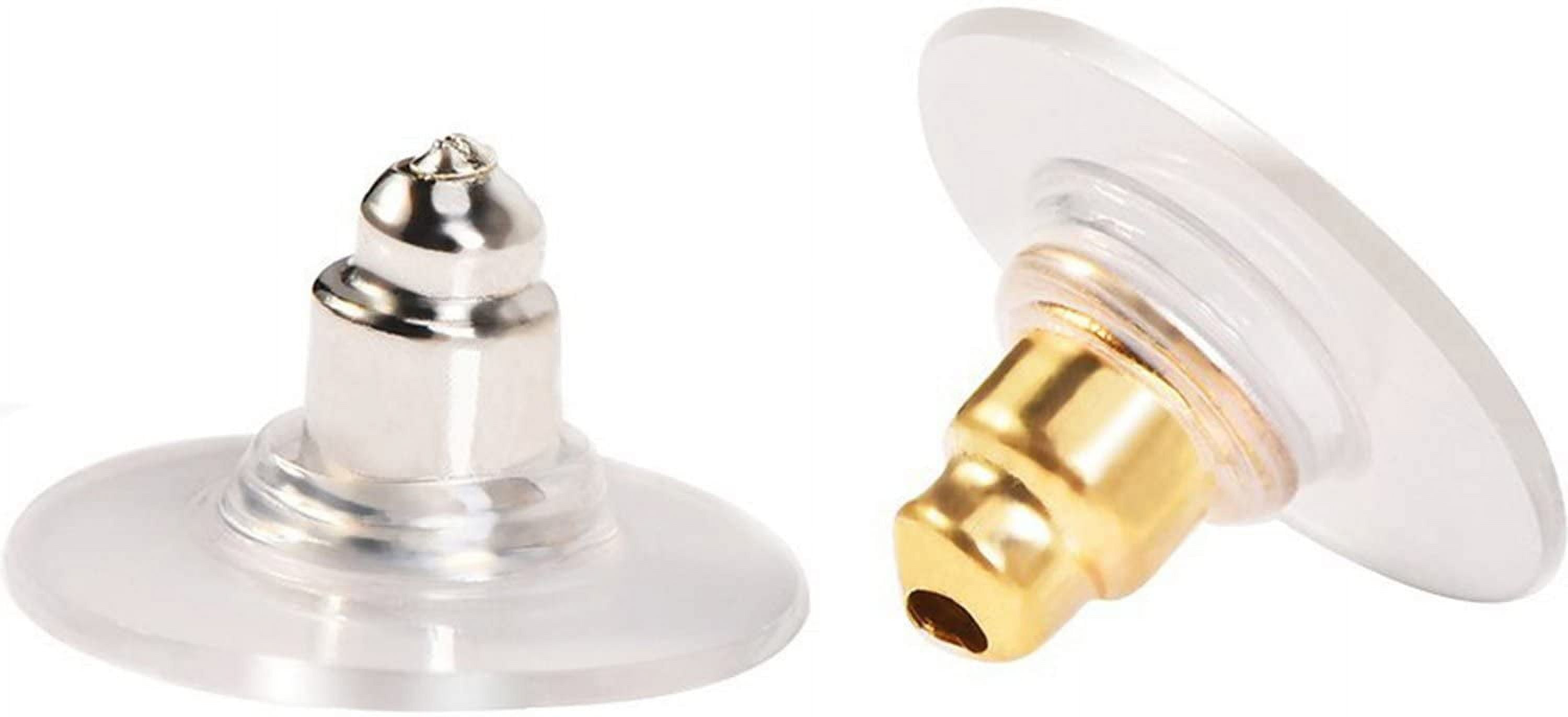 200 Pieces Bullet Clutch Earring Backs for Studs with Pad Rubber ...