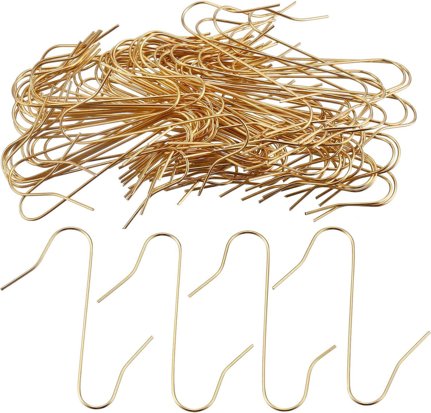 200 Pieces Christmas Tree Hooks Ornament Hanging Hooks S-Shaped Hangers ...