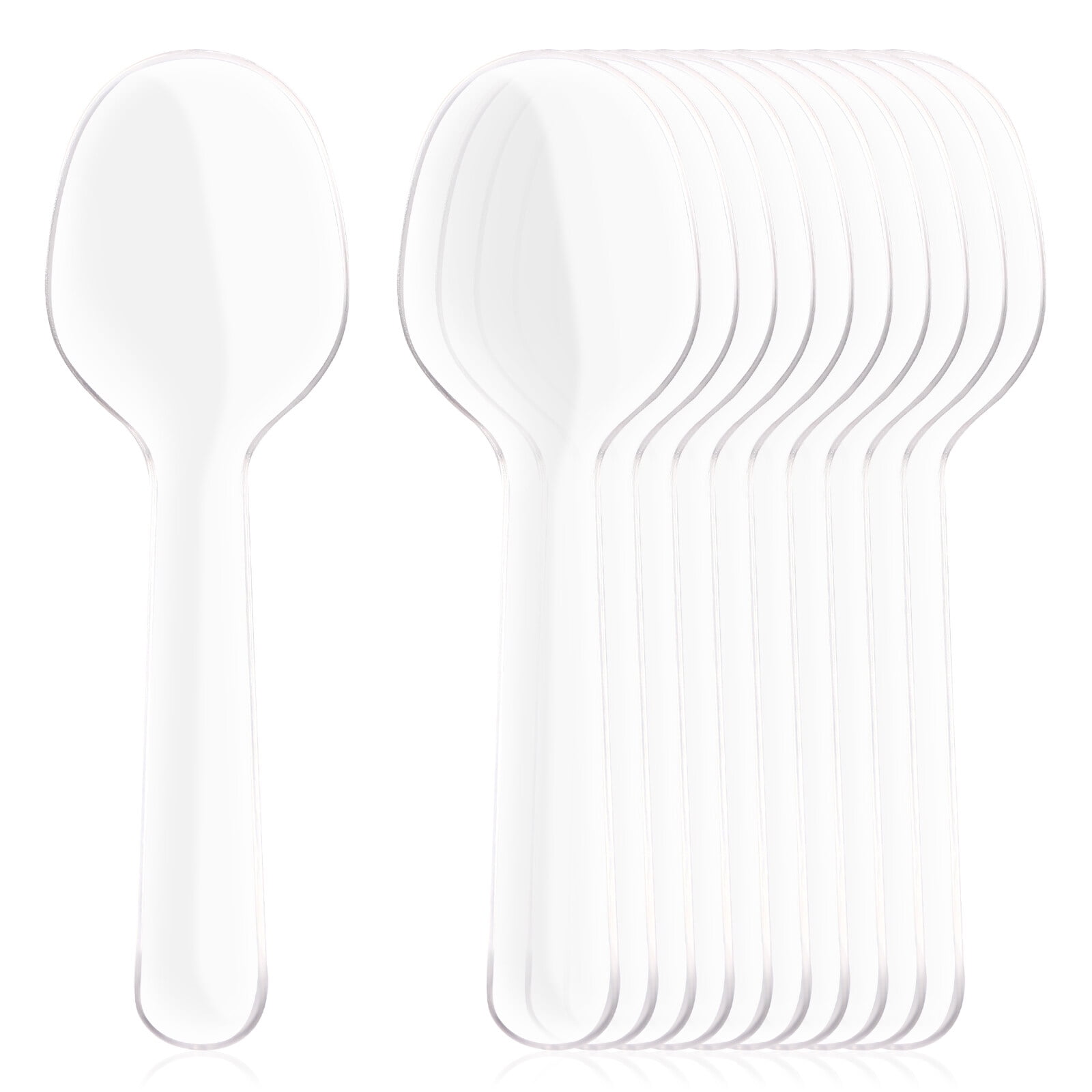 200 Pieces Clear Plastic Spoons Disposable Spoons Plastic Utensils Set ...