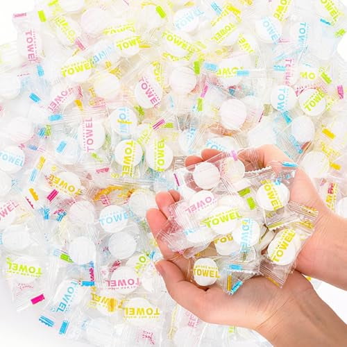 200 Pieces Compressed Towels, Disposable Expandable Mini Face Towel ...