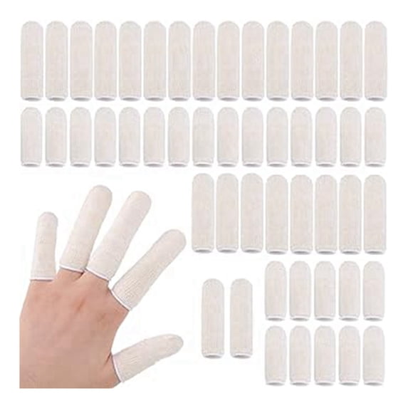 200 Pieces Cotton Finger Cots Finger Toe SleevesThumb Protector ...
