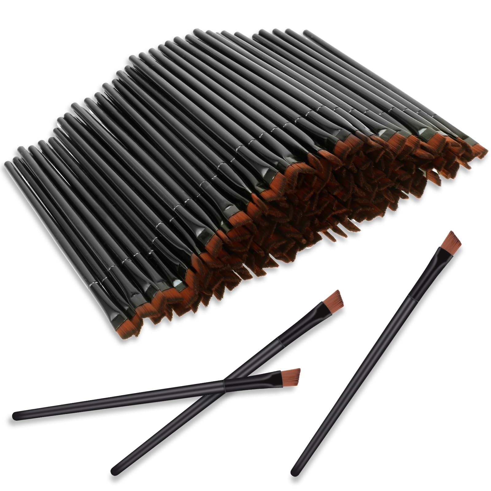 200 Pieces Disposable Angled STF9 Eyebrow Brushes Bulk Brow Tint Brush ...