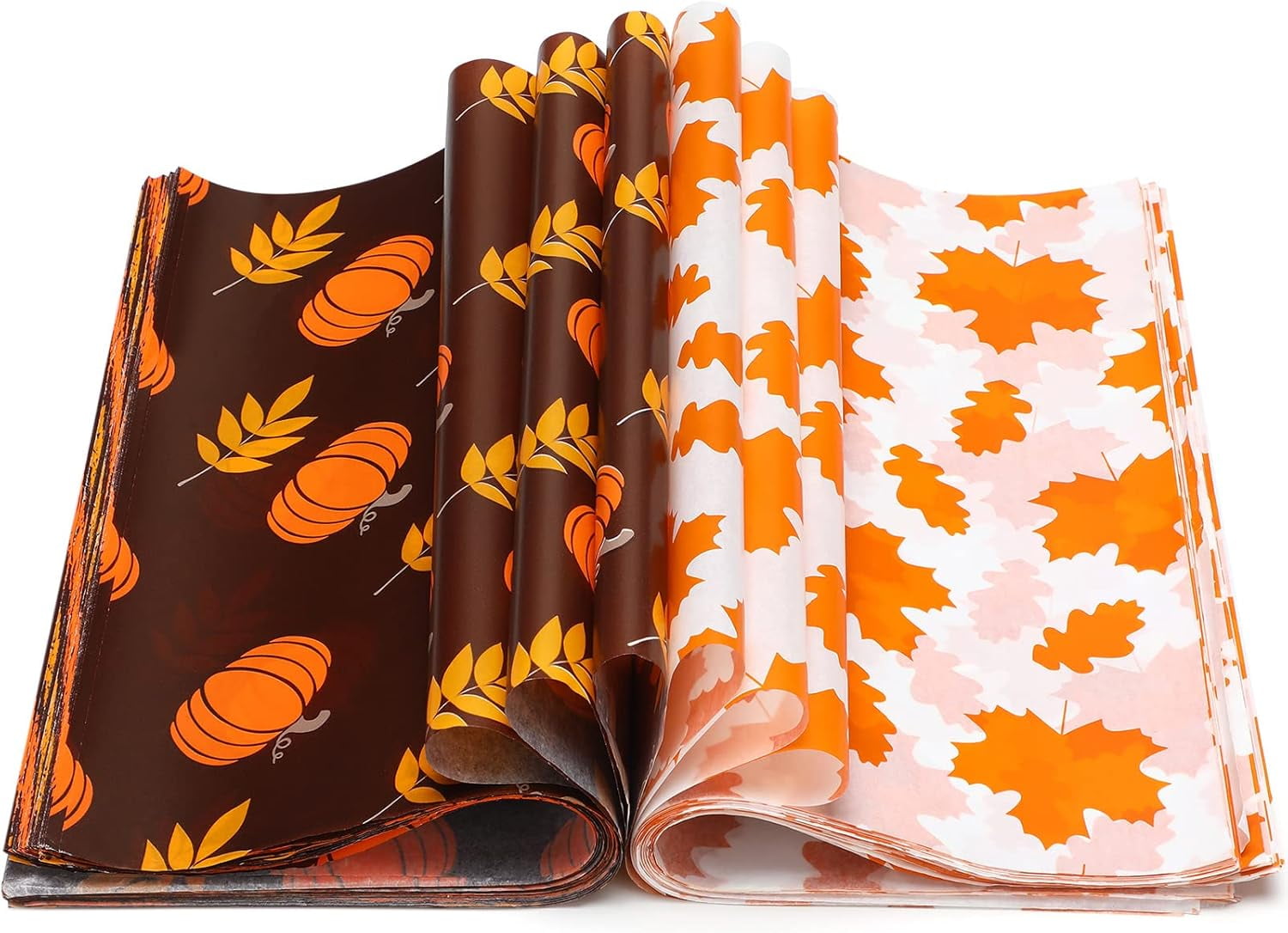 200 Pieces Fall Tissue Paper Thanksgiving Wax Paper Sheets Food Basket ...