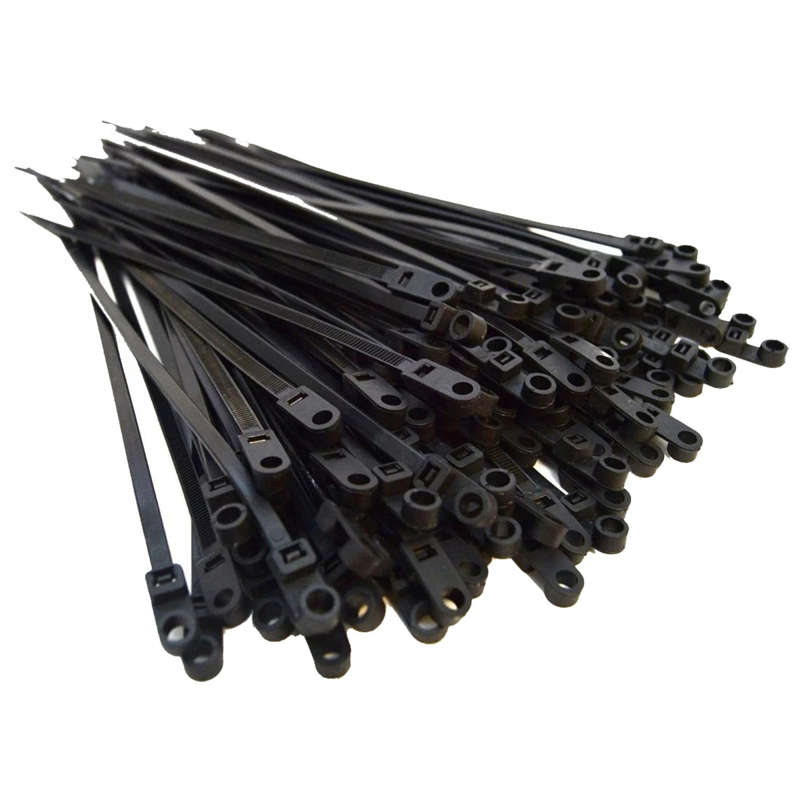 200 Pieces Fixed Head Round Hole Tie with Screw Hole - 8" Screw Down ...