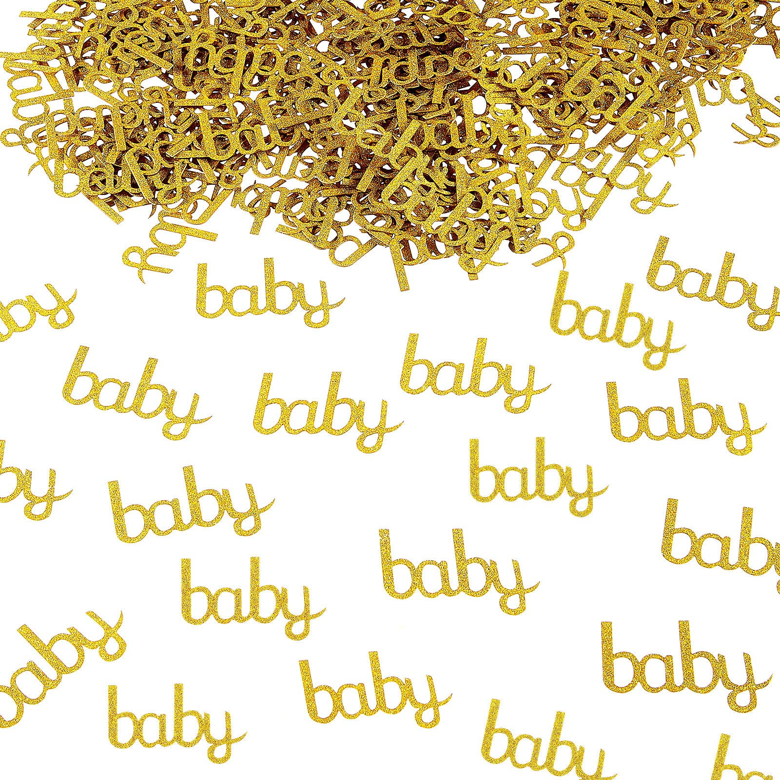 200 Pieces Gold Baby Confetti Gold Foiled Baby Shower Table Scatter ...