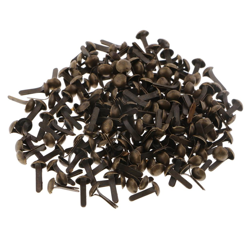 200 Pieces Metal Fasteners with Round Head Fasteners for Paper Crafts - Bronze 4.5*8mm - Walmart.com